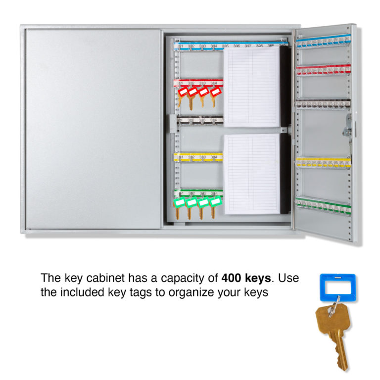K400 400-Key Steel Cabinet Safe with Key Lock - DuraBox